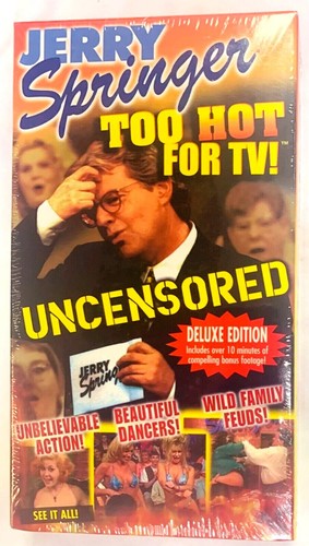 Jerry Springer: Too Hot for TV (VHS, 1998) UNCENSORED DELUXE EDN. NEW ...
