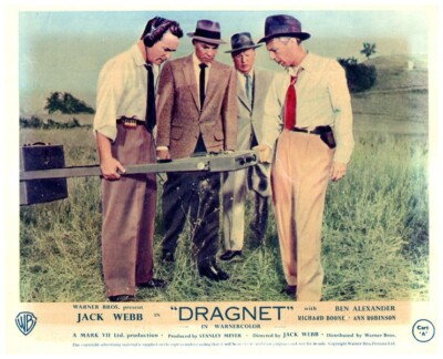 Dragnet Original Lobby Card 1954 Jack Webb Richard Boone Ben Alexander ...