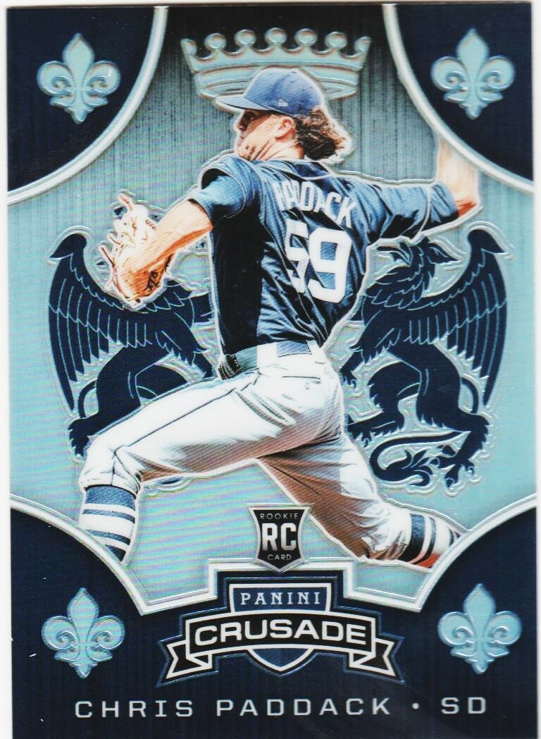 CHRIS PADDACK RC 2019 PANINI CRUSADE ROOKIE HOLO SILVER PRIZM SP # 7 ...