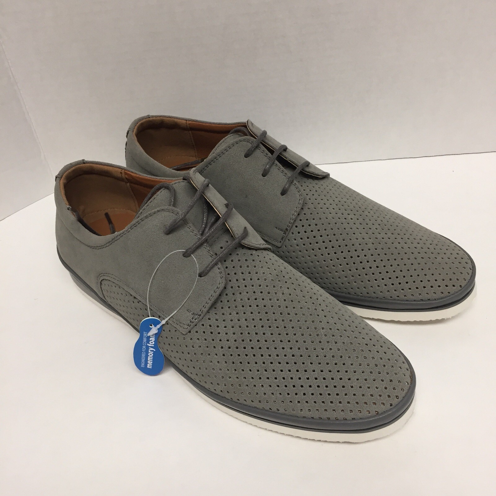 Bill Blass Men’s Lightweight Oxford Lace Up Shoe/Gray Size US: 9.5/MRSP ...