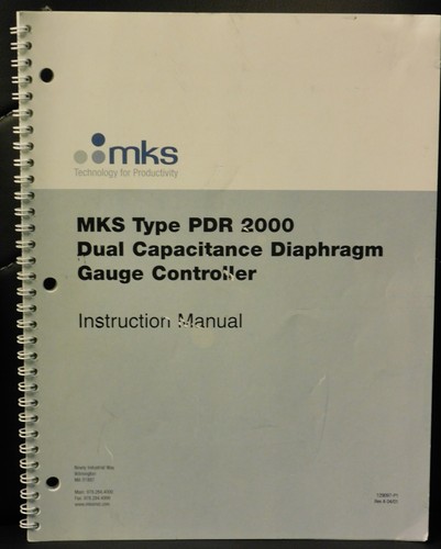 MKS Type PDR 2000 Dual Capacitance Diaphragm Gauge Controller ...