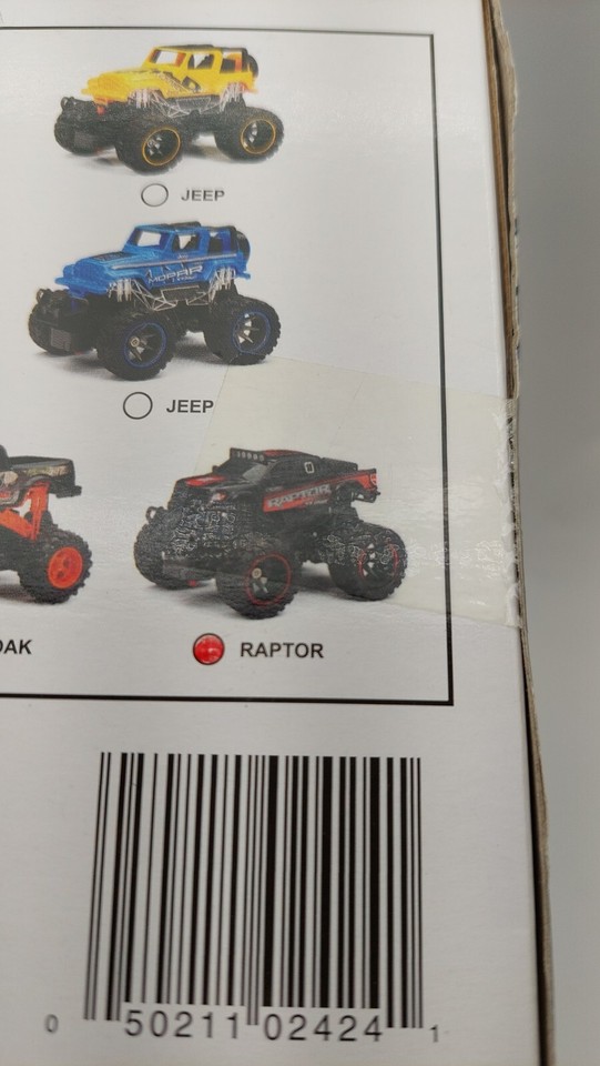 New Bright RC 1:24 Radio Control Ford Raptor Truck 2WD, 2.4 GHz 12.8v ...