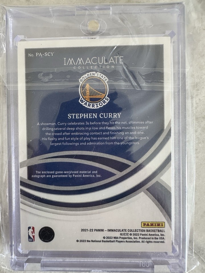 2021 Immaculate Collection Stephen Curry Premium Patch Auto /15 | eBay