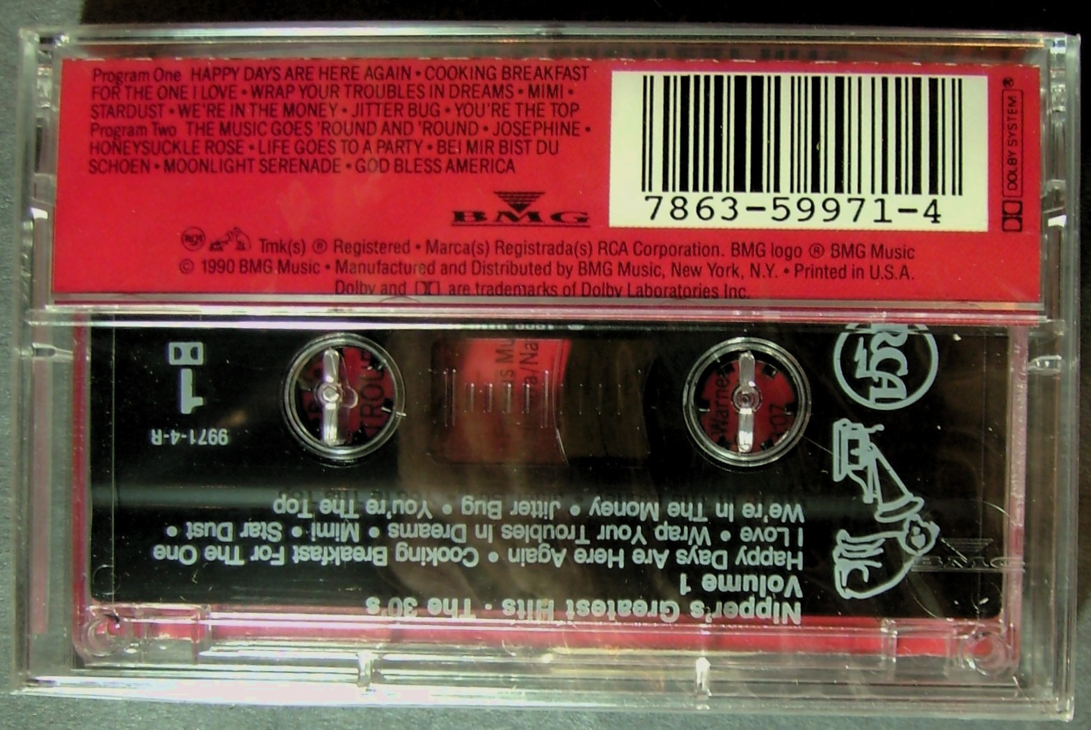 Nipper's Greatest Hits: The 30's, Vol. 1: (Cassette, 1990, RCA/BMG) NEW ...