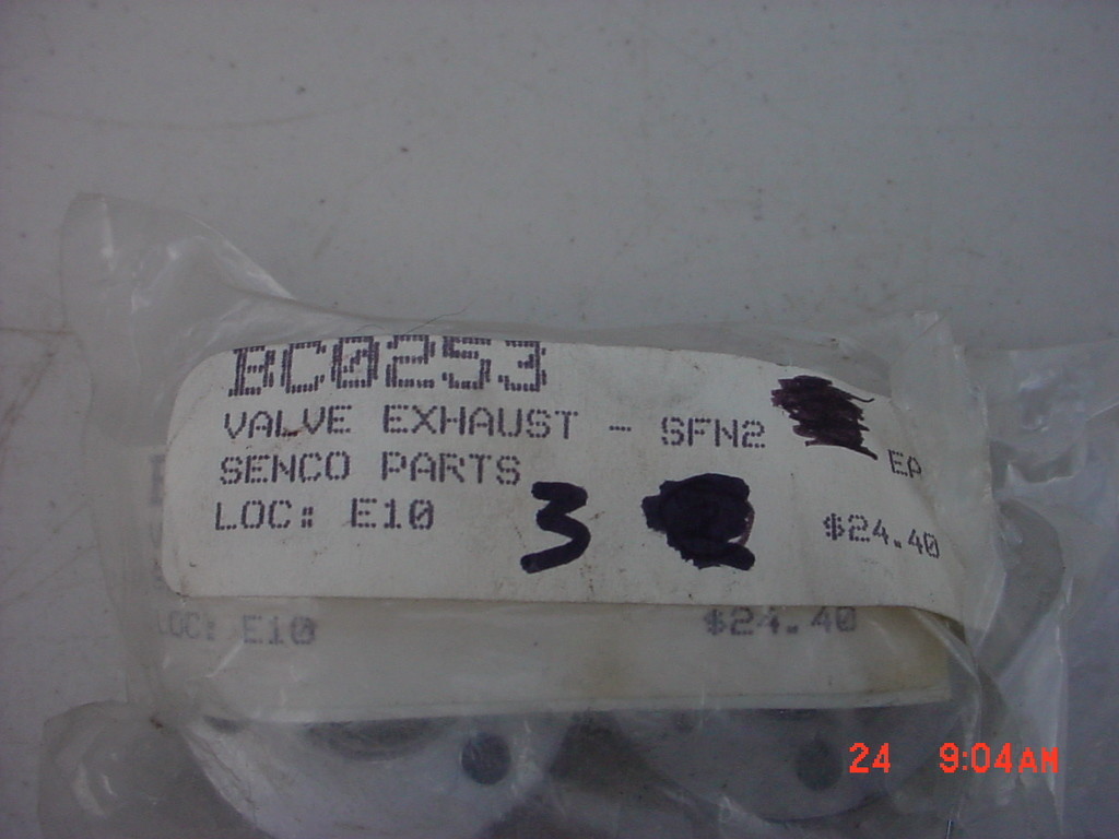 SENCO PART # BC0253 Valve Exhaust SFN2 | eBay