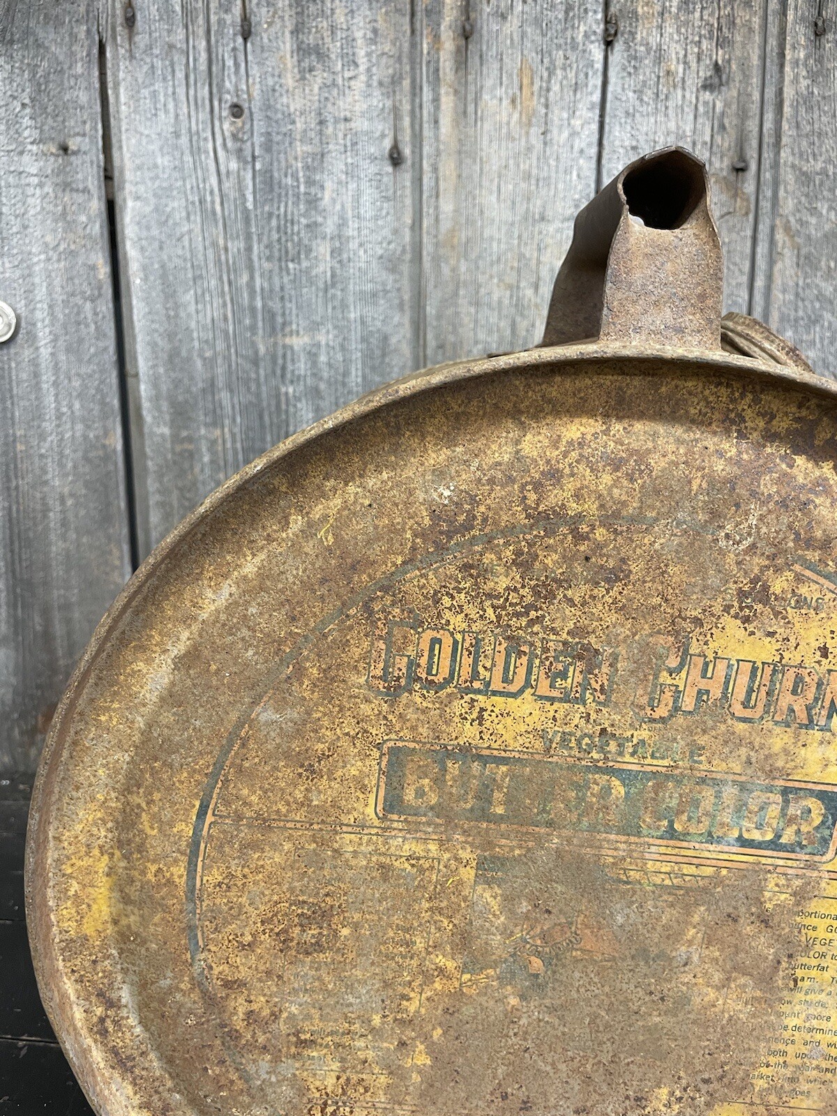 Antique 1920s 5 Gal Golden Churn’s Butter Color Vegetable Oil Rocker ...