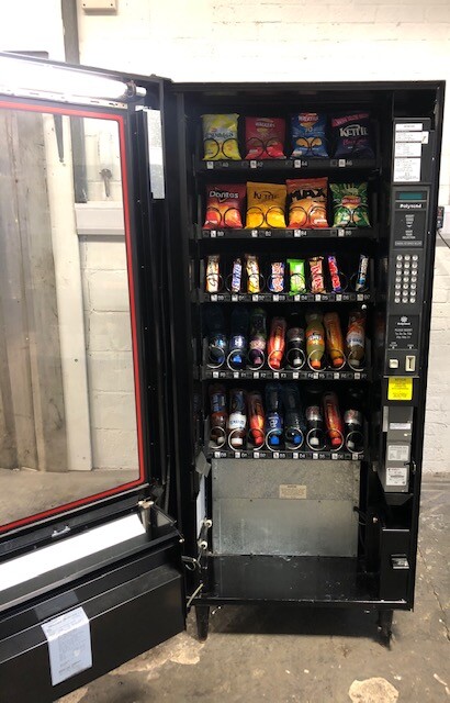 Narrow Used Polyvend 32 Selection Snack & Bottle Vending Machine | eBay UK