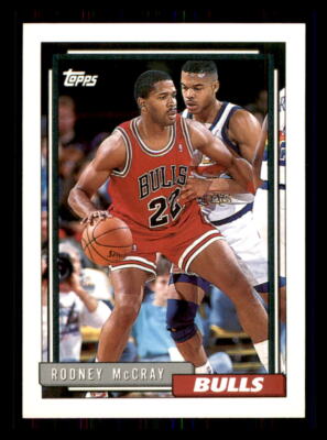 1992 Basketball Topps Rodney McCray Chicago Bulls #368 1 | eBay