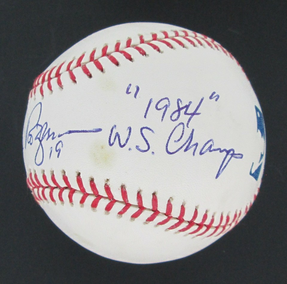 Dave Rozema Signed Autographed OML Baseball 1984 Detroit Tigers CHAMPS ...