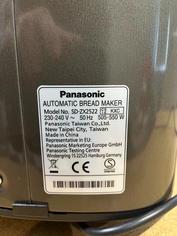 PANASONIC SD-ZX2522 AUTOMATIC BREAD MAKER | eBay UK