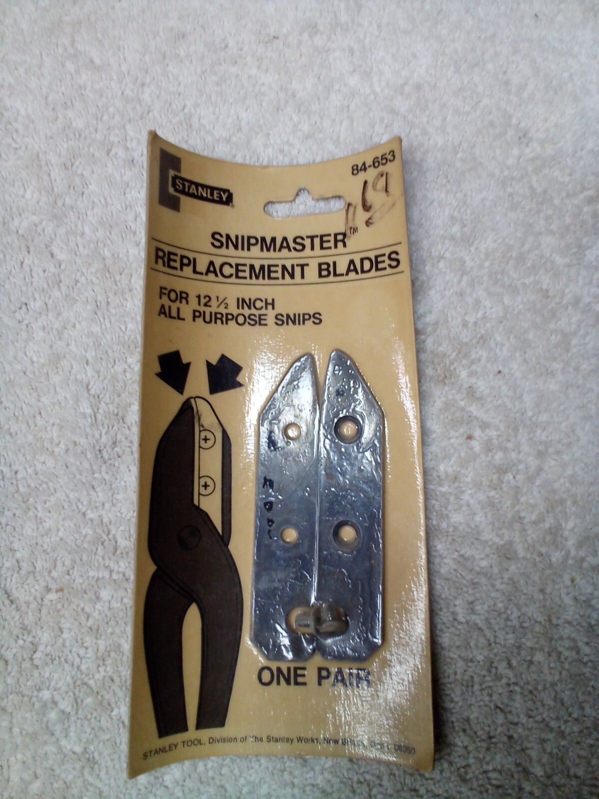 Vintage NOS Stanley Replacement Blades 84-653 Snipmaster 12-1/2" All ...