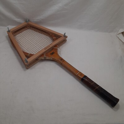 VINTAGE Harry C Lee & Co New York The Bat Wood Tennis Racquet and Wood ...