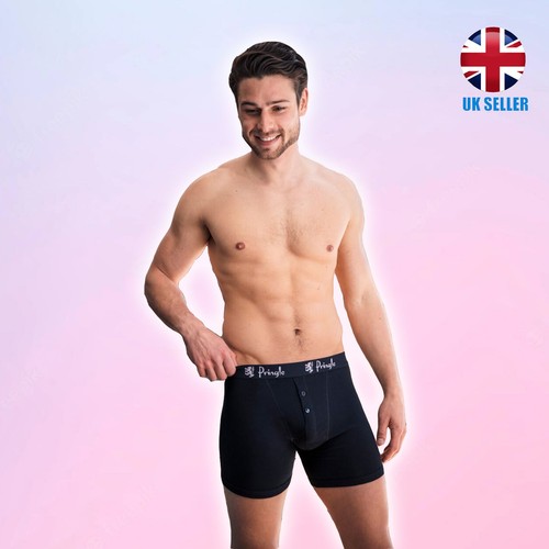 Pringle underwear Button fly cotton boxer 3 pack (5XL) Black | eBay UK