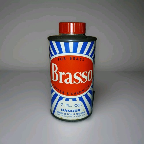 Vintage 1960s Brasso Metal Can - 7fl Oz ~ NOS Unopened | eBay