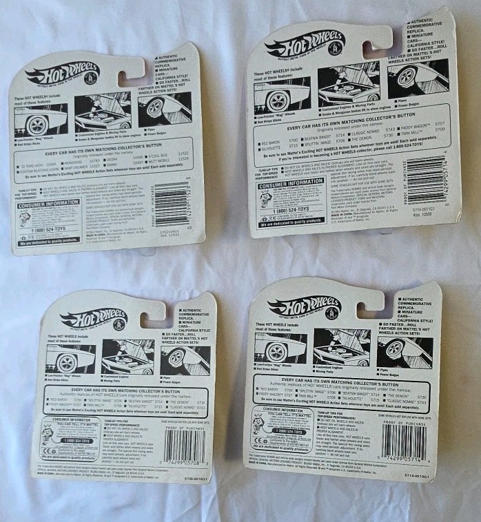 16 Hot Wheels Commemorative Replicas ***NEW*** Nomad,32 Ford Vicky ...