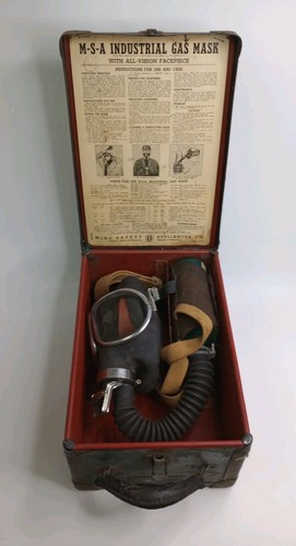 Vintage MSA Industrial Gas Mask WITH Original Box Mine Safety ...