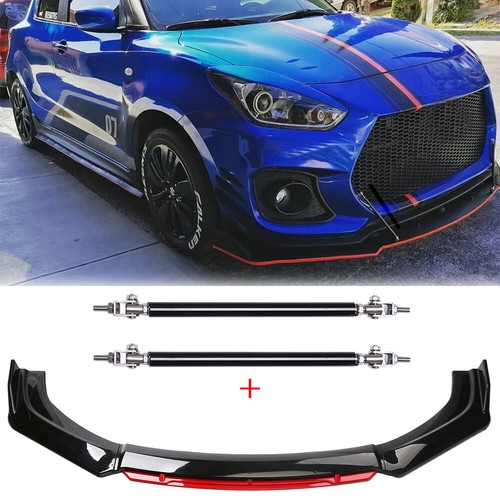 Front Bumper Lip Splitter Spoiler Body Kit + Strut Rods For Suzuki ...