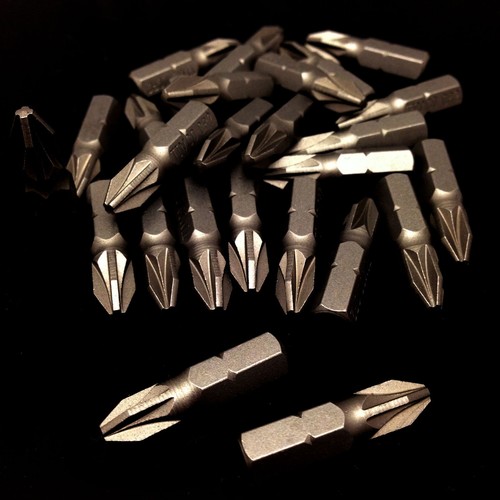 POZI 2 (PZ2) GOOD QUALITY SCREWDRIVER INSERT DRIVER BITS - CHROME ...
