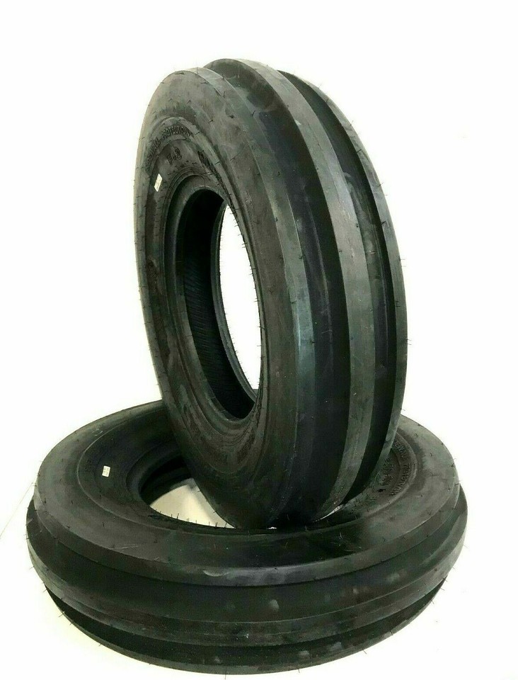 2 (TWO) 400x12, 400-12, 4.00-12 Front 3 Rib Tractor Tires with Tubes ...