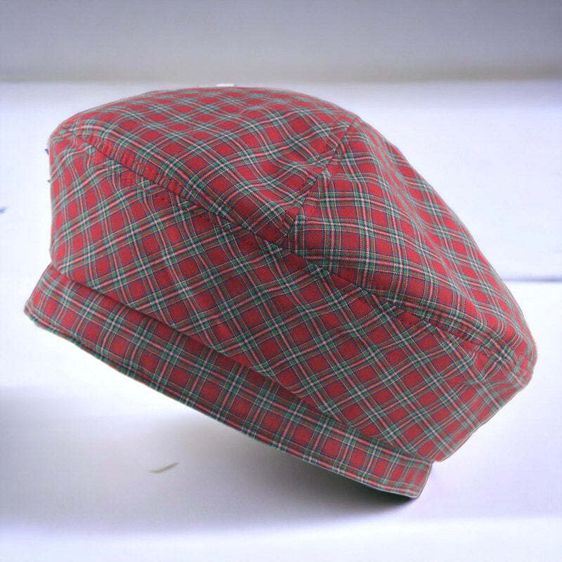 Plaid Beret Red Red Tartan Retro Beret Hat For Women – IamMe Store
