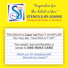 Joanie Pantry Stencil Cursive Script French font Cottage Home Decor DIY ...