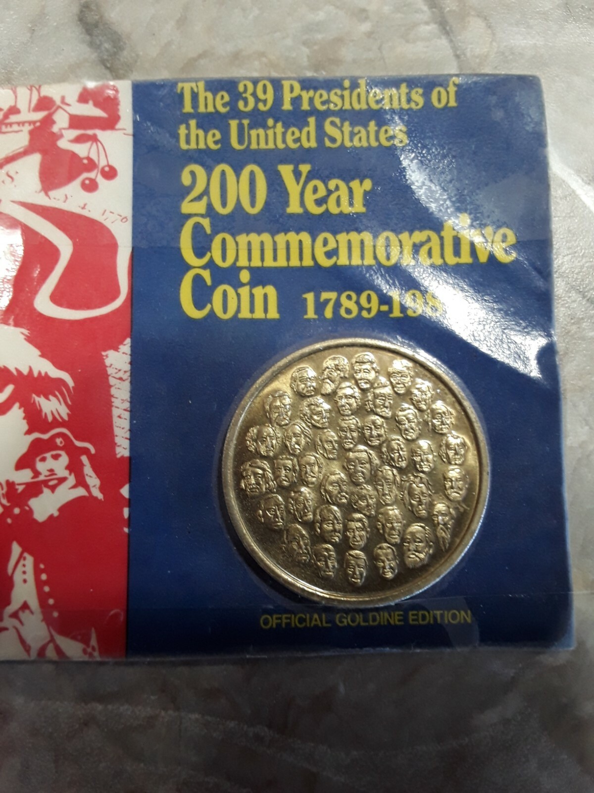 Commemorative Coin - 39 Presidents Of The United States 200 Years (1789 ...