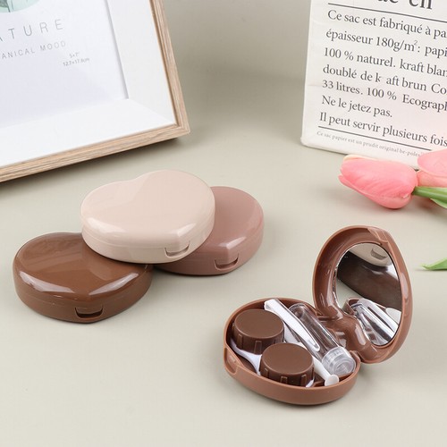 1Pc Heart Contact Lens Case Eye Care Container Portable Mini Contact ...