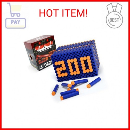 EKIND 200 Pcs Waffles Darts Refill Pack Foam Bullet Compatible for NERF ...