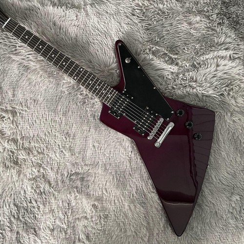 Purple Explorer Electric Guitar HPL Fretboard Solid Mahogany Body 6 ...