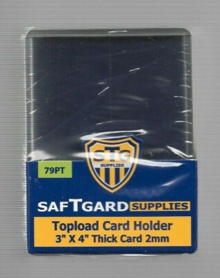 25 THICK CARD 2 MM TOP LOAD CARD HOLDERS 79 PT MEMORABILIA GAME USED ...