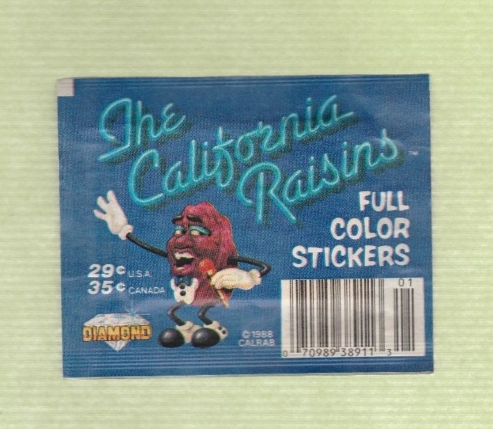 1988 Vintage Diamond The California Raisins Stickers Unopened Pack | eBay