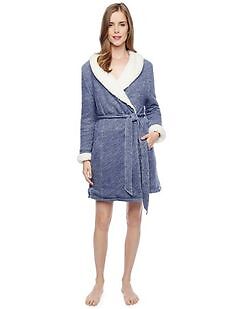 Splendid Fleece Line Terry Robe | eBay