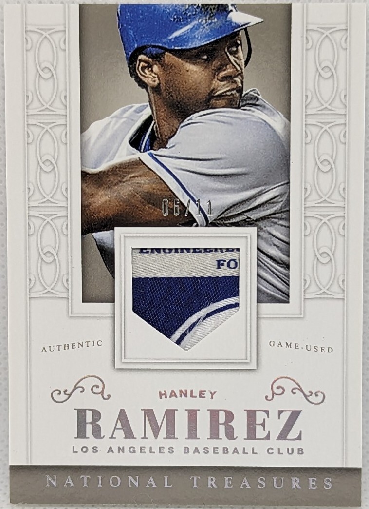 HANLEY RAMIREZ 2014 Panini National Treasures Jersey LAUNDRY TAG PATCH ...