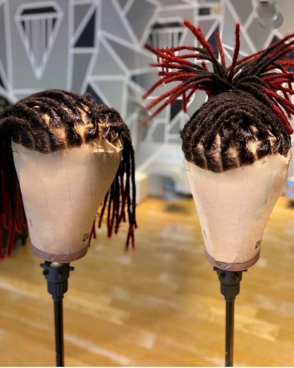 FULL LACE Toupee/ Topper. Afro Kinky Dread Loc Ombre Blonde (or Any ...