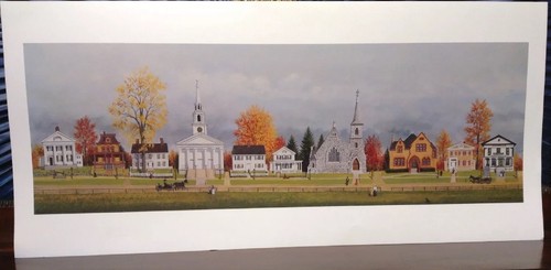 David Merrill print of New Milford CT, East side of Main Street ...