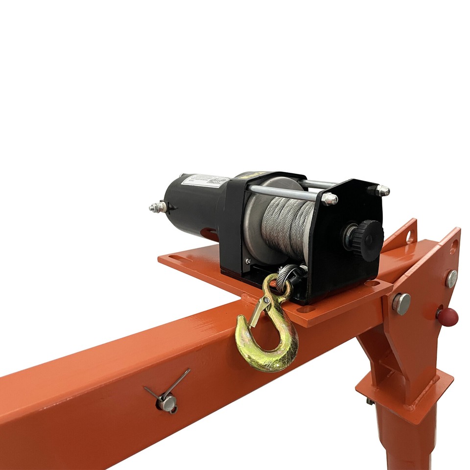 Davit Crane 360° Swivel Electric Hoists Winch Truck-Mounted 1100lb ...