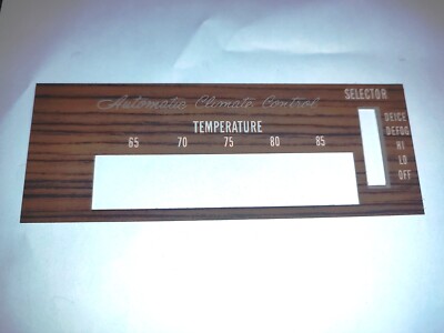 Buick Full Size cars Reproduction Wood Grain Automatic Climate Control ...