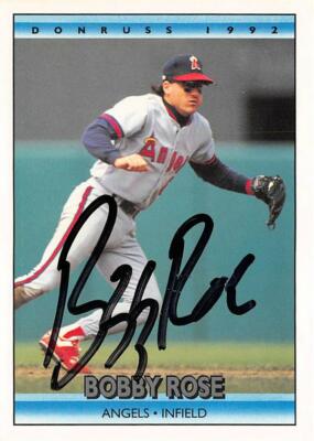 Bobby Rose autographed Baseball Card (California Angels) 1992 Donruss ...