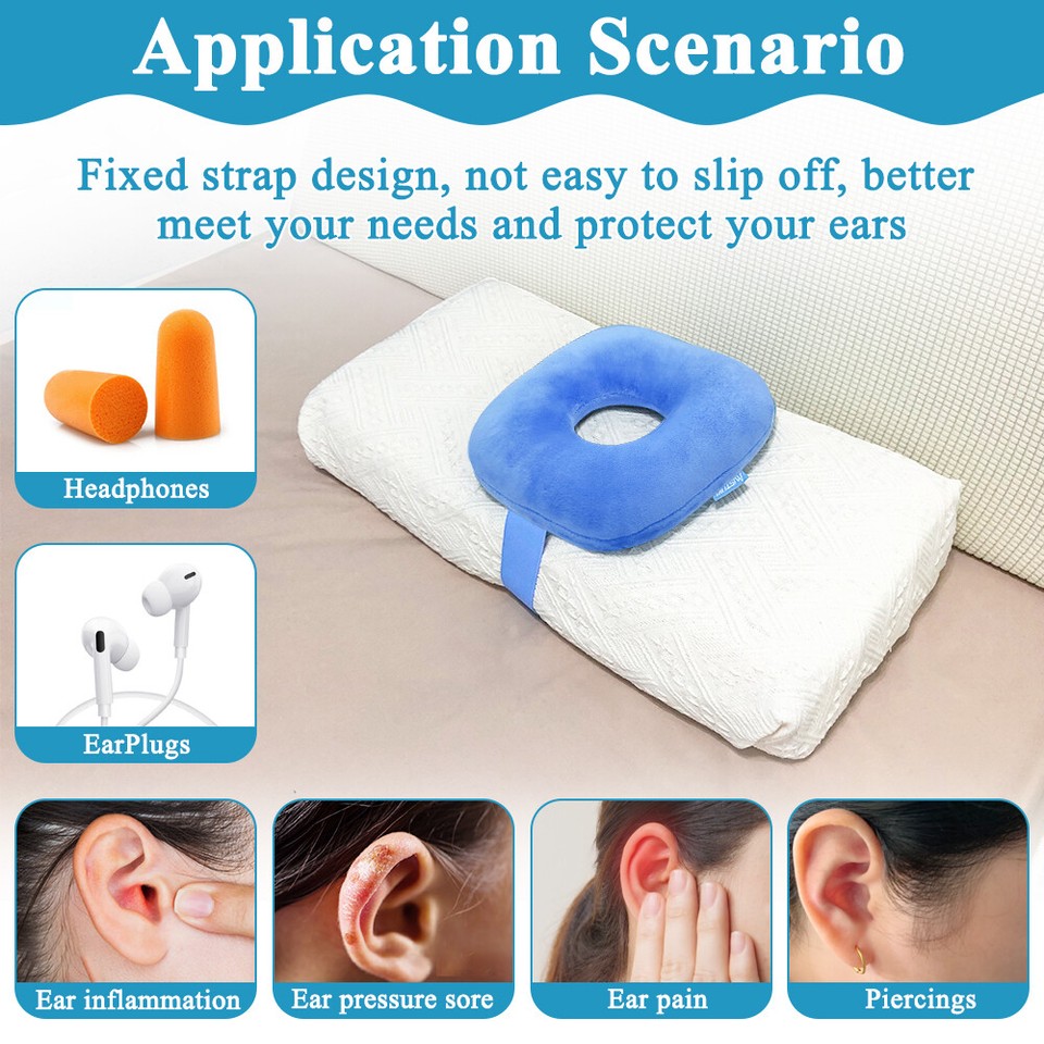 Ear Piercing Pillow for Side Sleepers with Hole CNH Donut Protector ...
