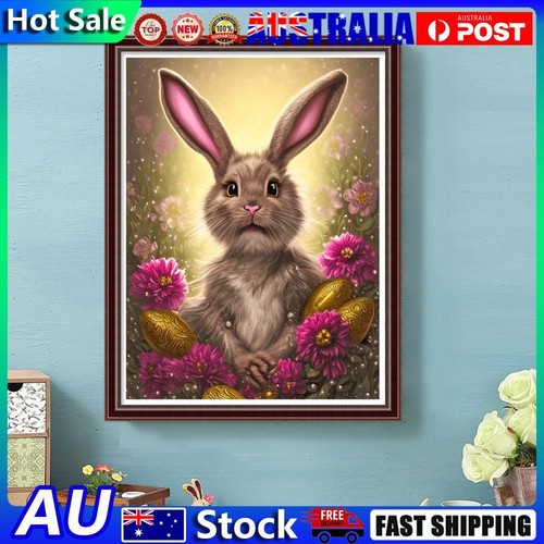 5D DIY Full Round Drill Diamond Painting Rabbit Kit Home Decoration Art ...