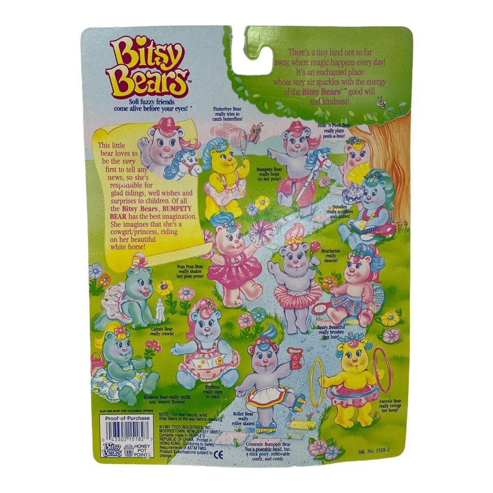 1991 Tyco Bitsy Bears Bumpety Bear Factory Sealed Vintage wind up toy ...