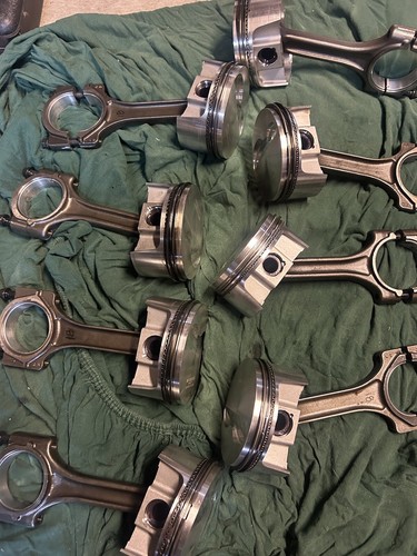 Forged Aluminum Flat Top Pistons With Stock Rods 6.0 Ls | eBay