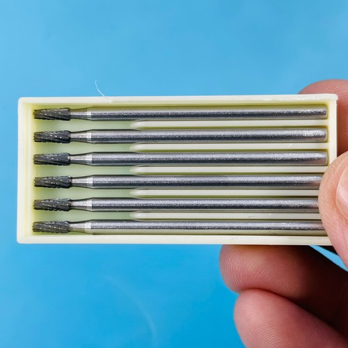 60pcs Dental Carbide Straight Handpiece Burs HP 703 Taper Fissure Low ...