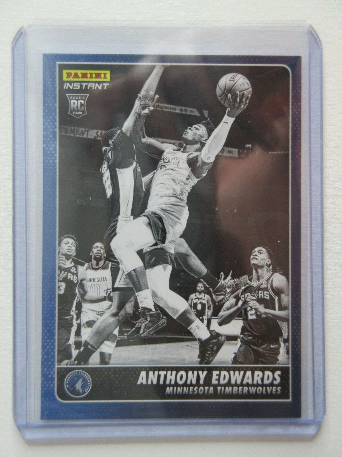 2020-21 Panini Instant NBA Black White Anthony Edwards Rookie RC SP ...
