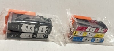 Lot Of 5 NEW Aftermarket Printer Ink C-280 C-281 Black Magenta Blue ...