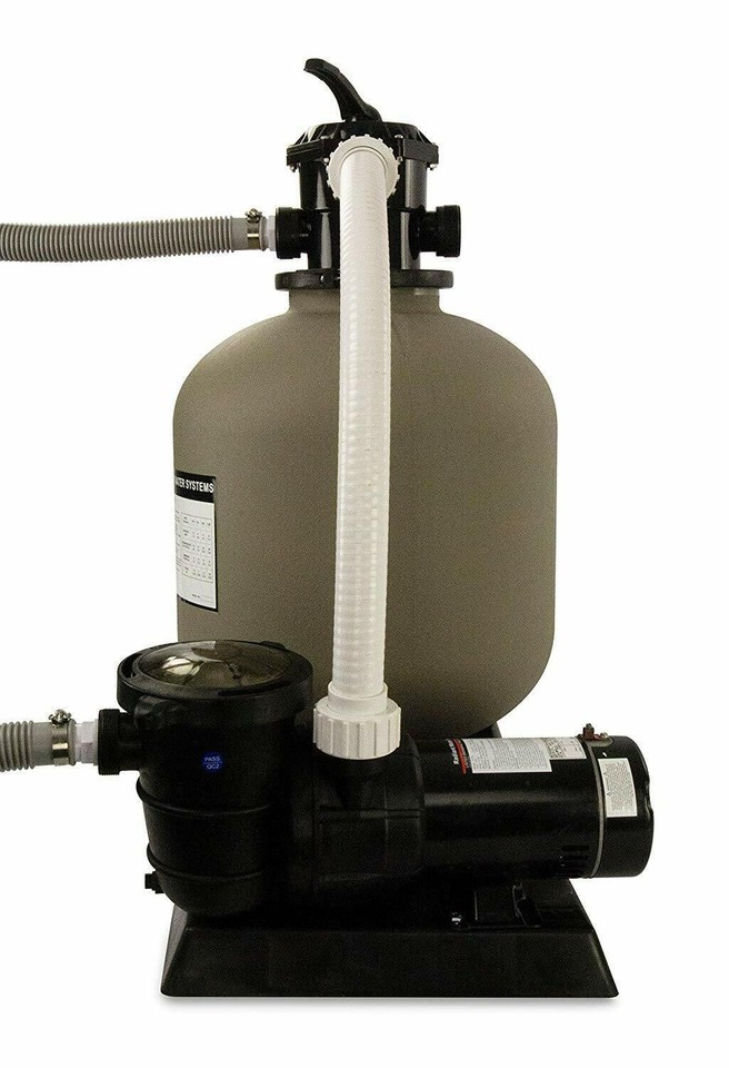 Radiant 22" Above Ground Swimming Pool Sand Filter System Kit with 1.2 ...