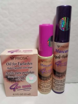 Prosa Oil for Eyelashes, Prosa Mascara 4 in 1 and Maxi Volume ...