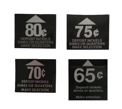 Various Cent Vintage Coin Slot Decals for Cavalier Machines - You ...