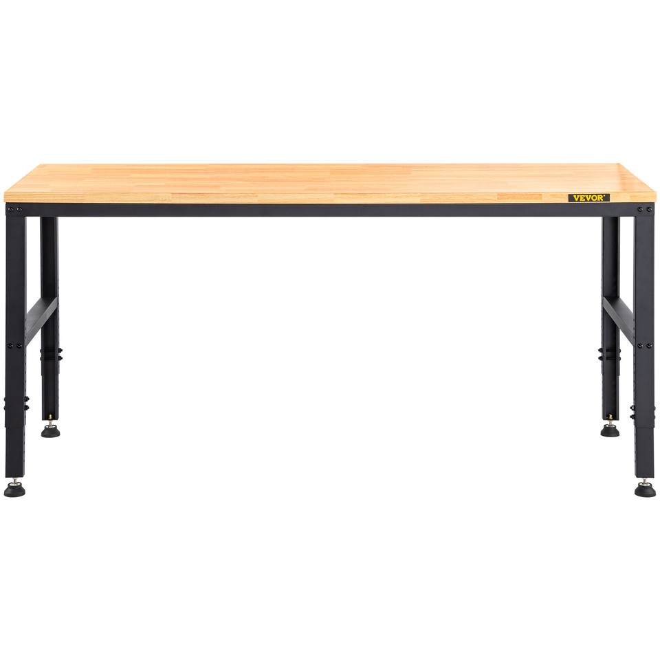 Adjustable Height Workbench 61"L x 20"W Work Bench Table w/ Power ...