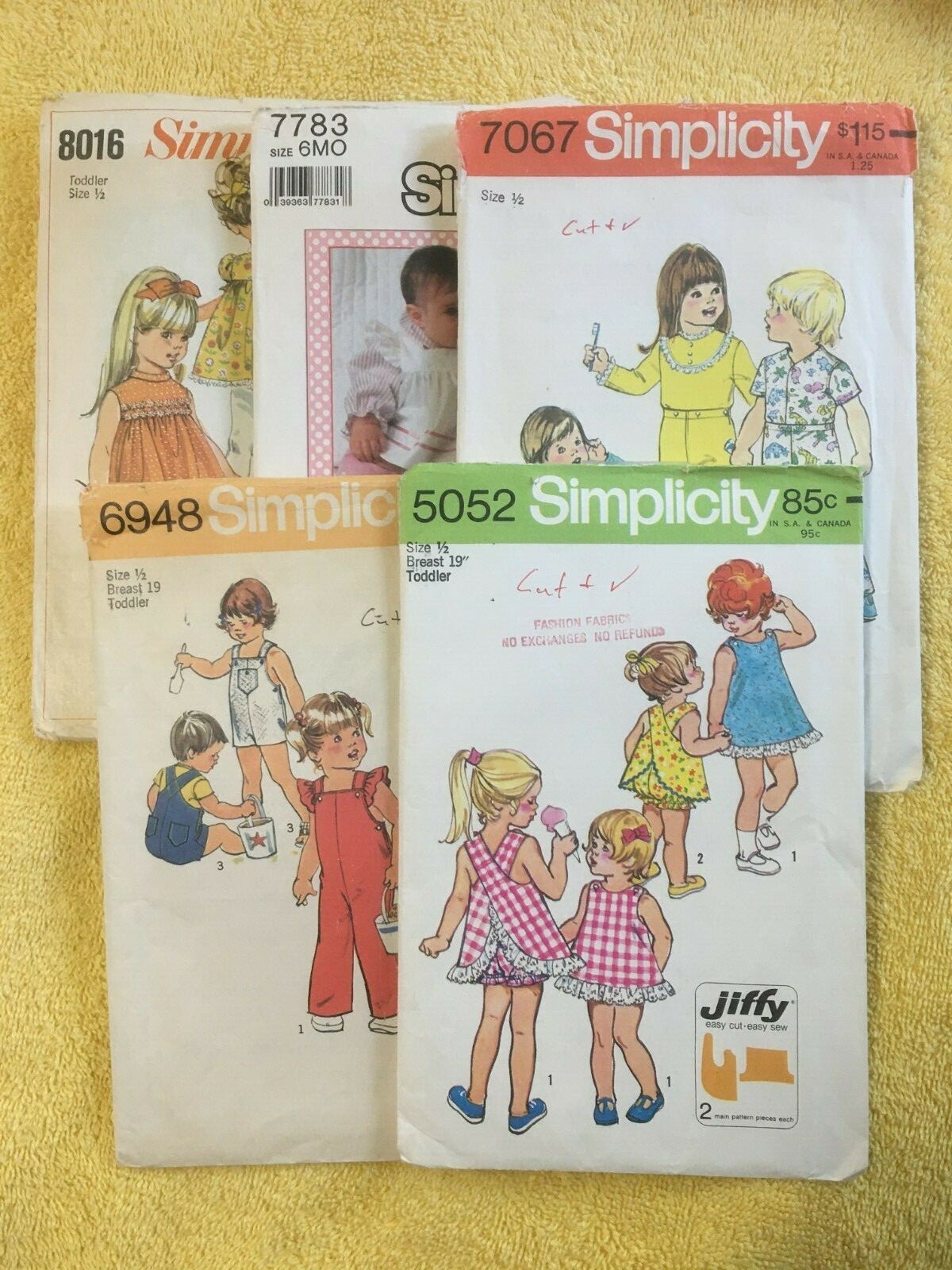 Simplicity Patterns ~ CUT Baby Patterns ~ All Size 1/2 ...